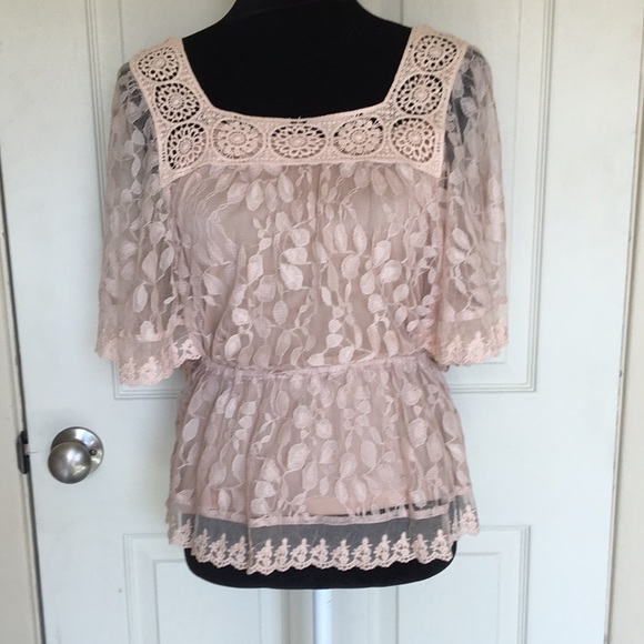 Tops | Sheer Lace Top | Poshmark